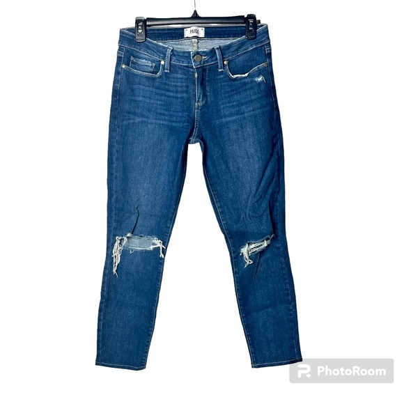 PAIGE | Jeans | Paige Distressed Low Raise Denim Jeans | Poshmark